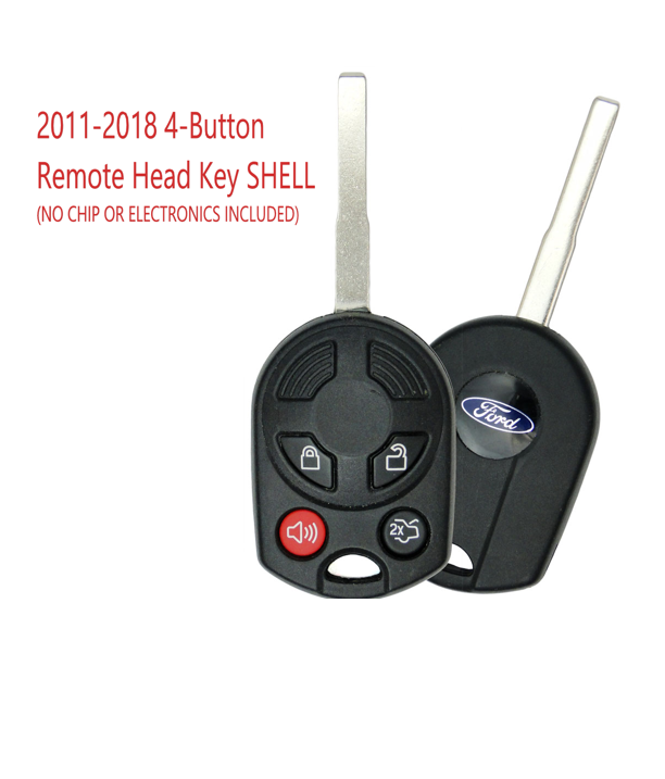 Ford 4 Button Old Style Remote Head Key Shell High Security Blade